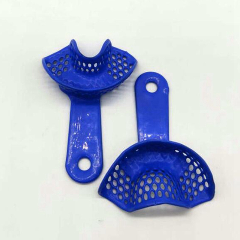 10Pcs Dental Plastic-Steel Impression Trays Denture Model Materials Set ...