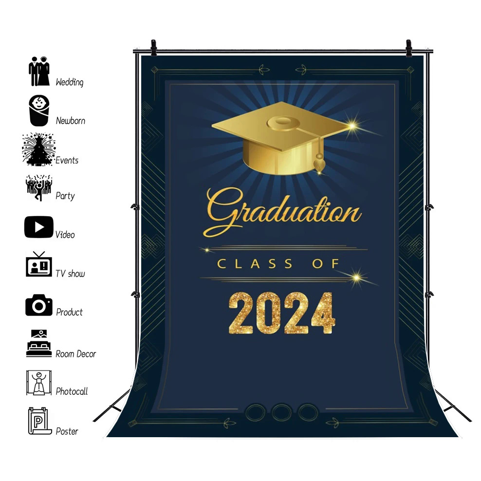 JGYClass of 2024 Graduation Party Backdrop Congrats Grad 2024 Prom ...