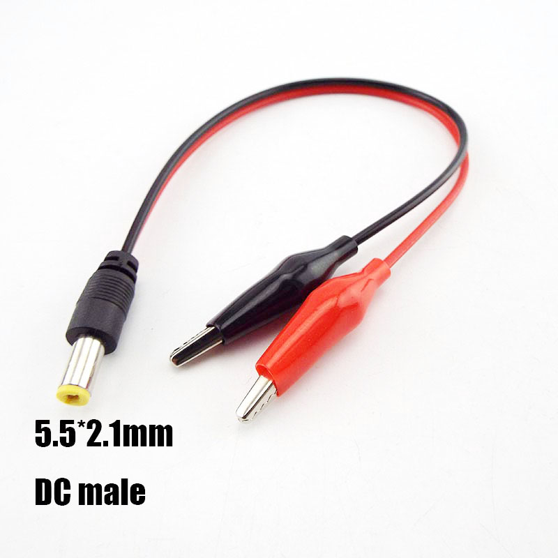 Dc Male Female Jack Connector Alligator Clips Crocodile Wire 12v Power ...