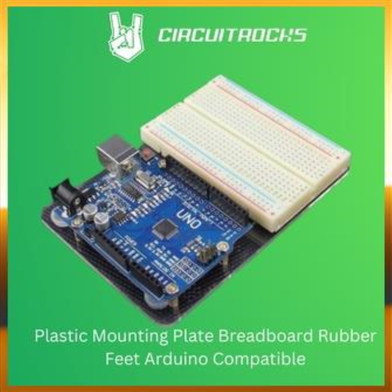 Plastic Mounting Plate Breadboard Rubber Feet Arduino Compatible ...