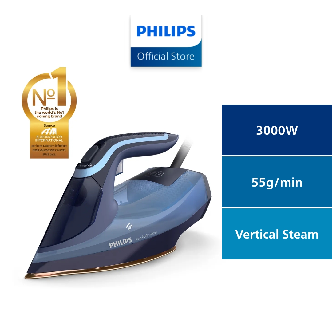 PHILIPS Azur Steam Iron 8000 series with OptimalTEMP technology ...