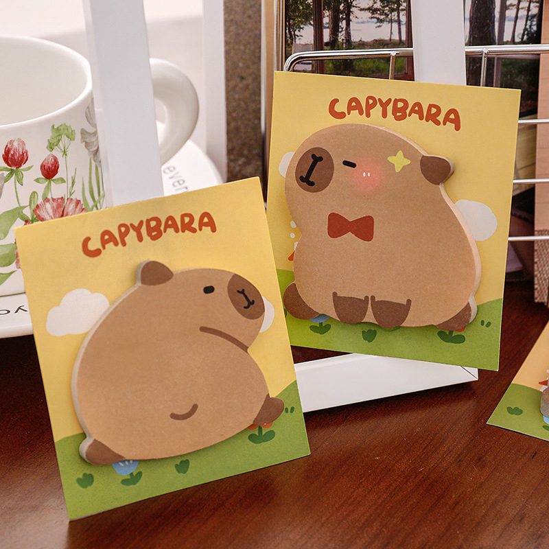 2PCS Capybara Sticky Notes, Cute Sticky Notes, Student Cartoon High ...