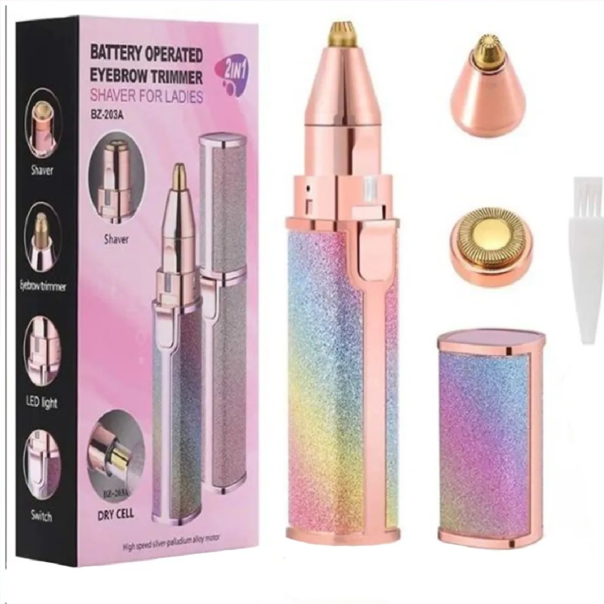 Pack of 02 - Premium Quality 2 in 1 Rechargeable Flawless Eyebrow ...