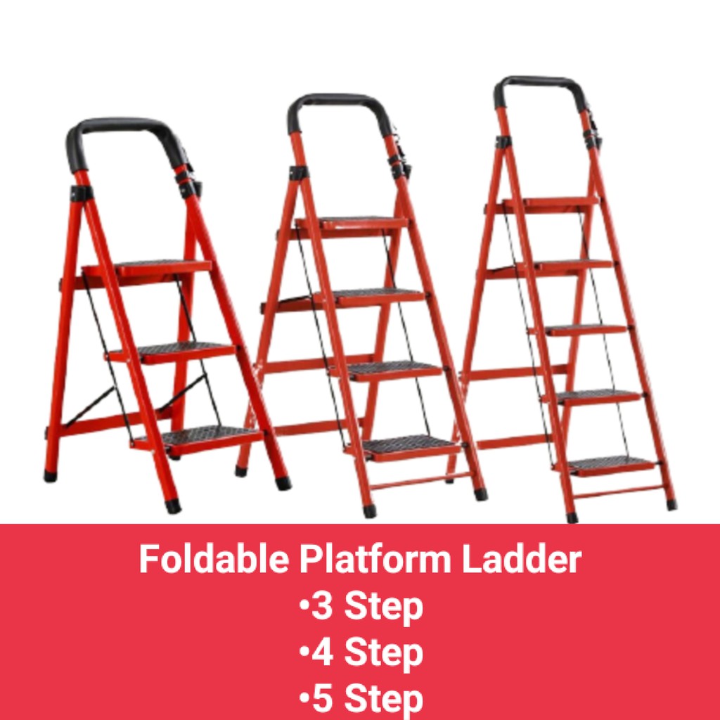 Foldable Platform Ladder High Load Bearing Ladder 3 Step/ 4 Step/ 5 ...