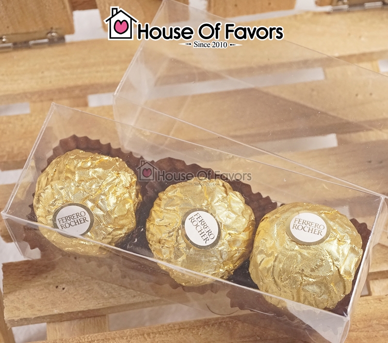 50pcs 10x3.7x3.5cm Clear PVC Box Ferrero Rocher Chocolate Gift Box ...