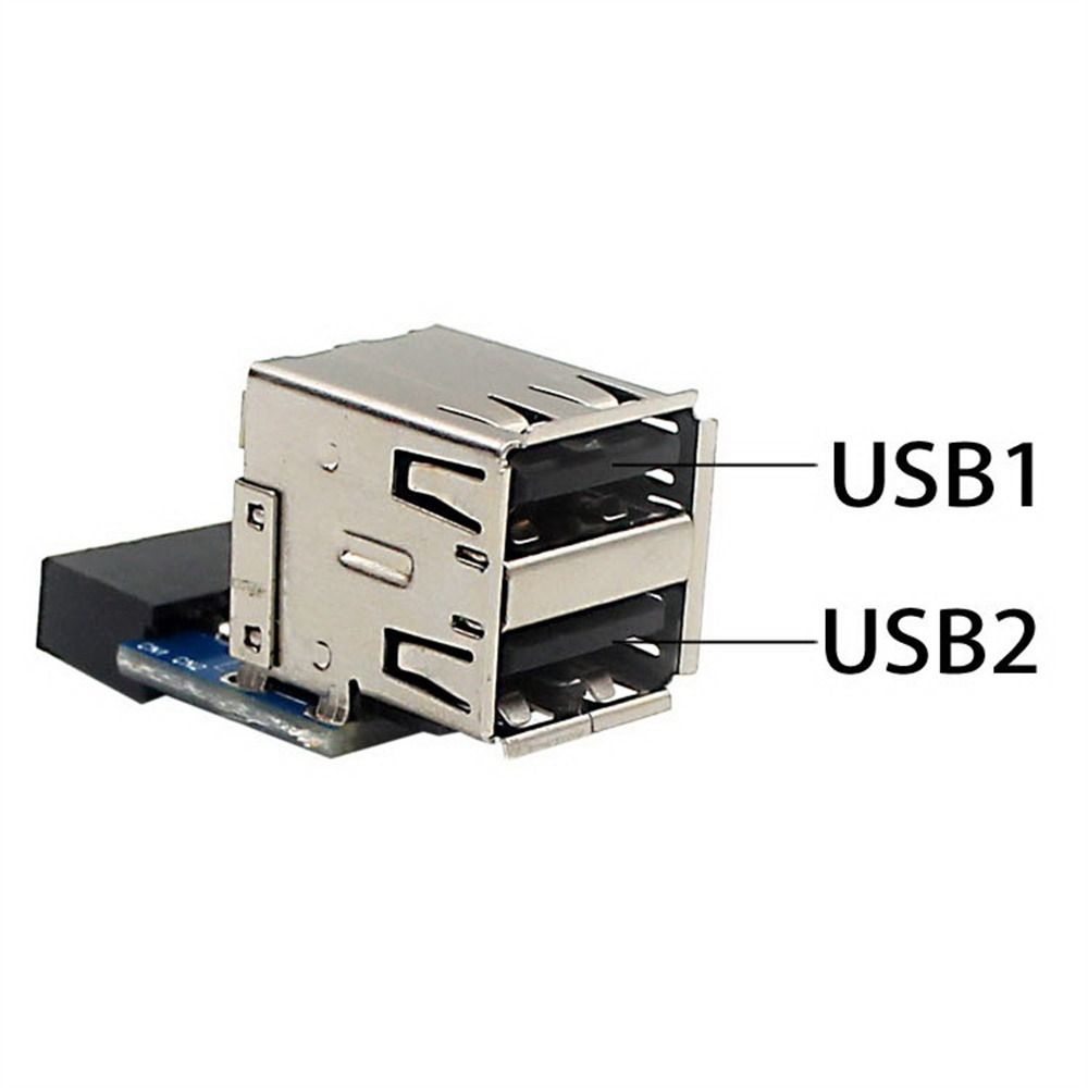 9pin Motherboard to 2 Ports 9 Pin Female Female Adapter Mainboard Dual ...