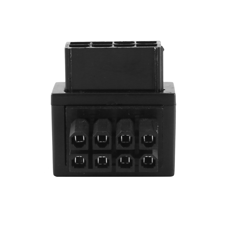 ATX 8Pin Female 90 Degree Angled to 8 Pin Male Power Adapter GPU Power ...