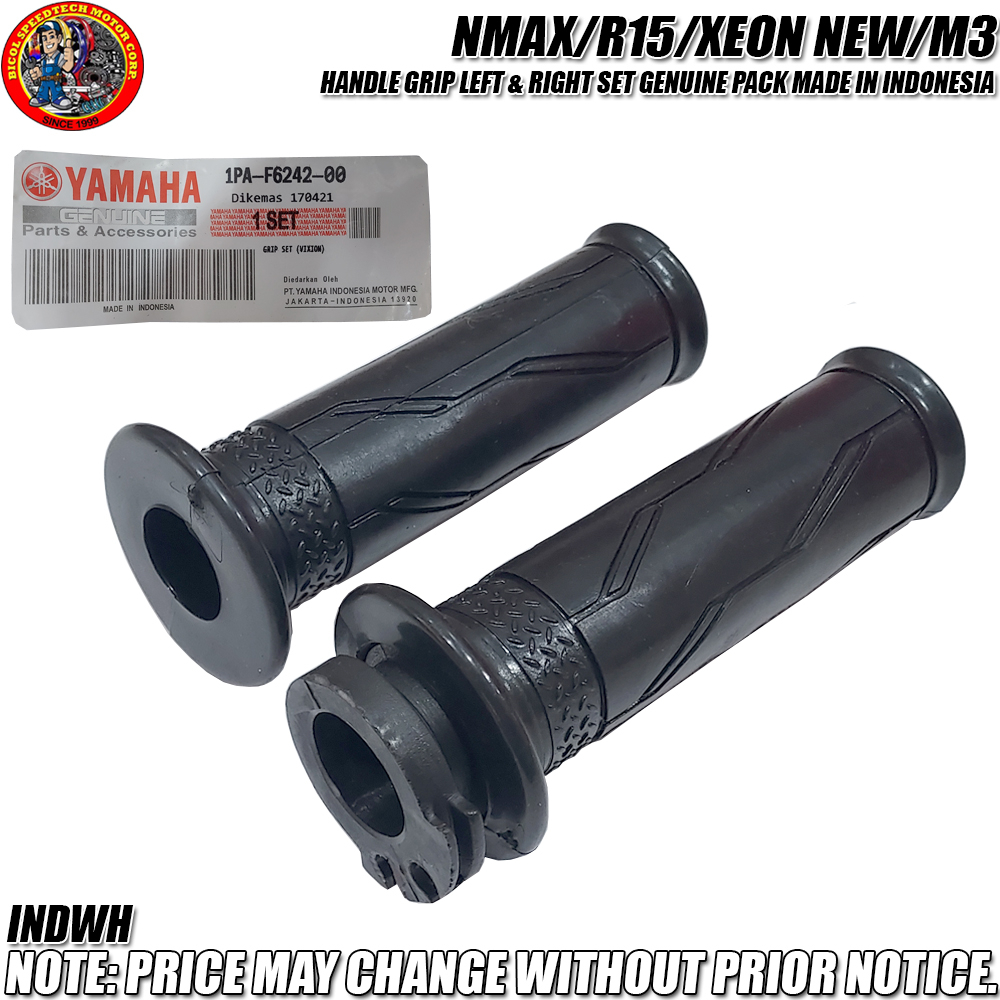 1 PAIR NMAX/R15/XEON/M3 HANDLE GRIP LEFT & RIGHT GENUINE PACK MADE IN ...