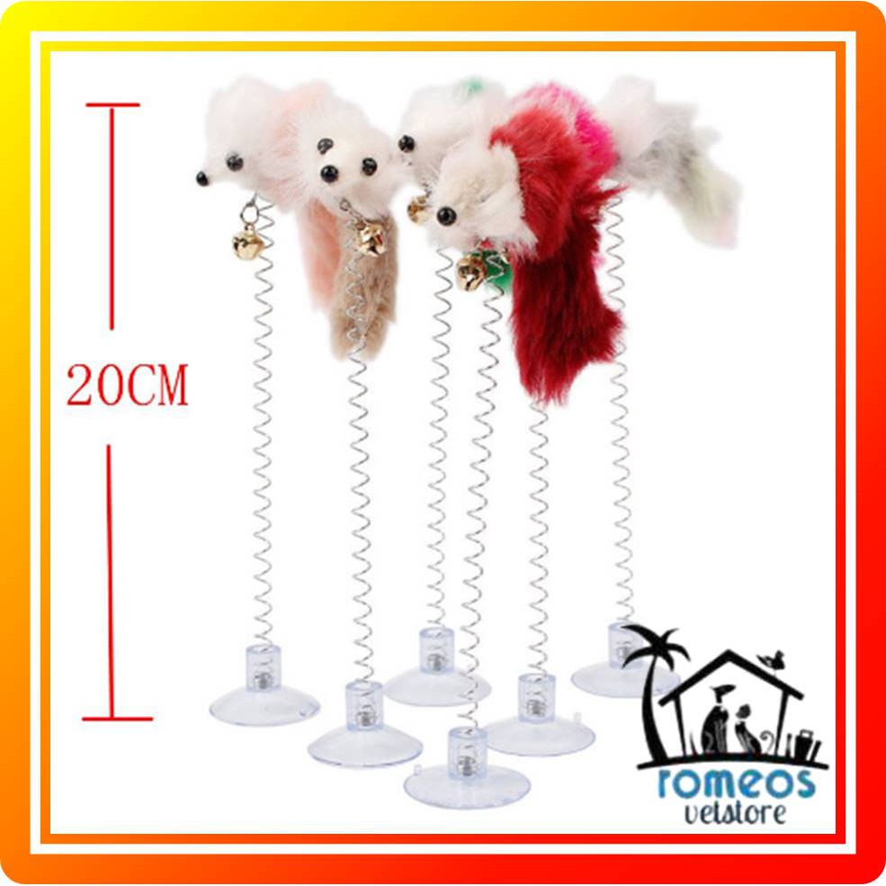 🔥NEW Arrival🔥 Pet Fun Spring Toys Plush Teaser Mice Rats Cute Little ...