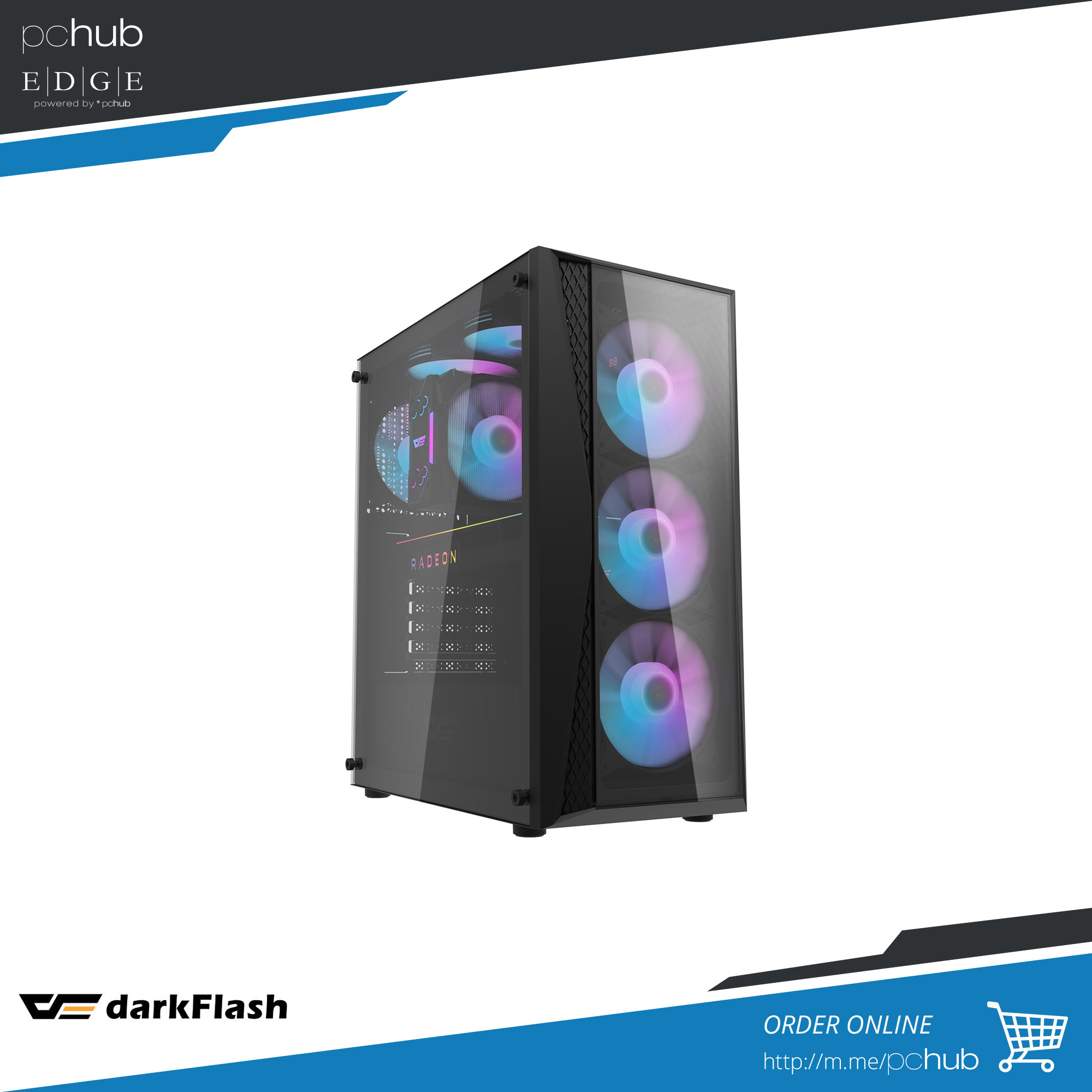 PChub | darkFlash DK352 Plus TG, ATX, black, 4x120mm | Lazada PH
