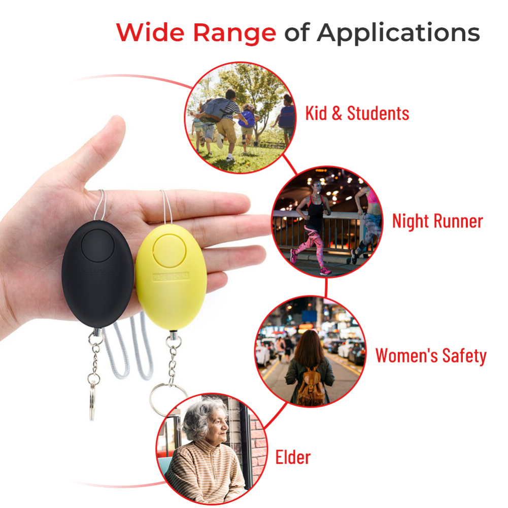 Self Defence Alarm Keychain Women Personal Protection Alarm Anti-Attack ...
