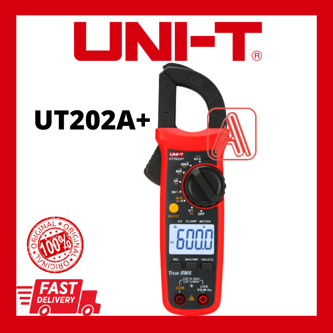 UNI-T UT202A+ 600A Digital AC Clamp Meter - up to AC 600A/600V - High ...