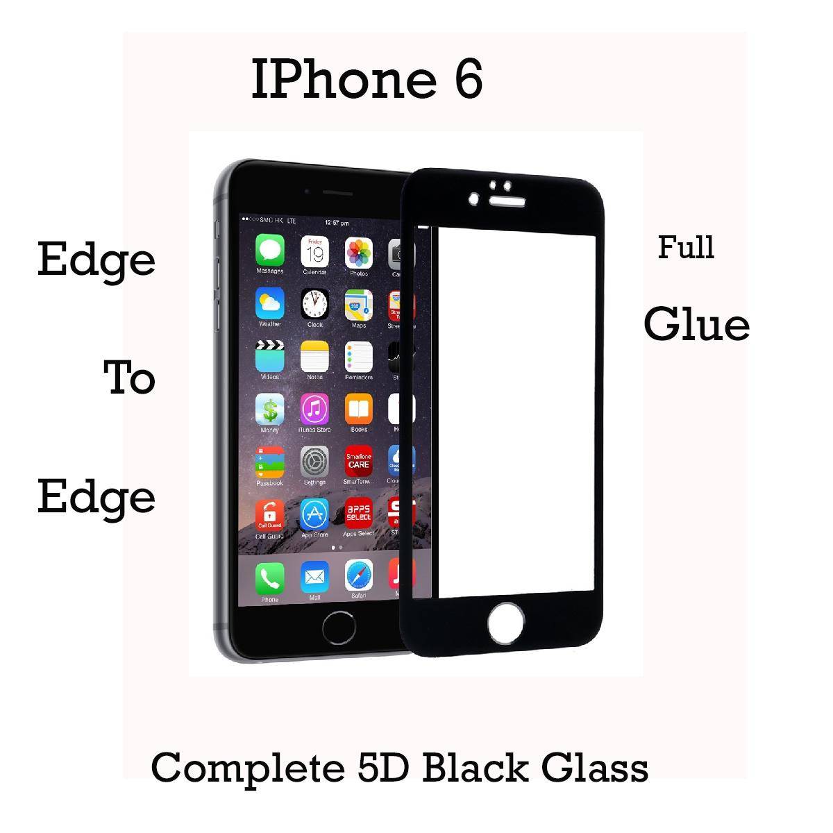 Apple IPhone 6 Full Black 9D|5D|6D|10D|11D|21D Tempered Glass Screen ...