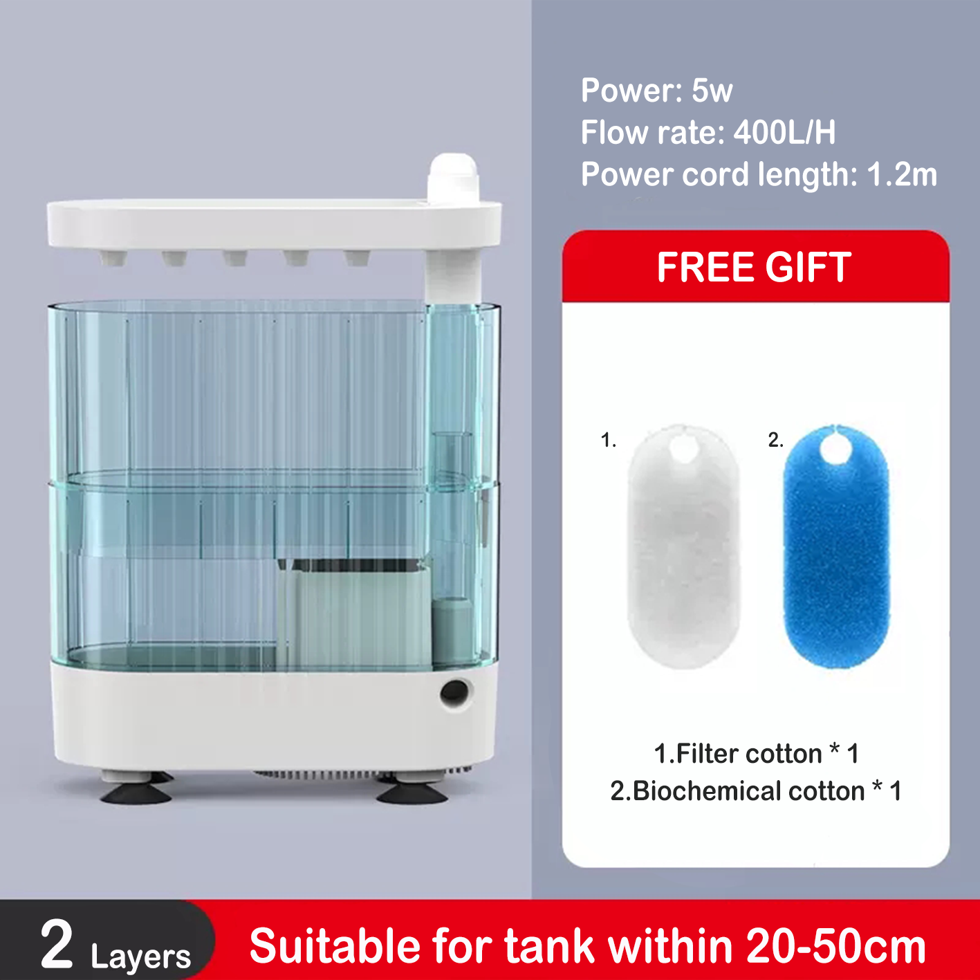 Turtle Filter Low Water Level for Turtle Tank, Bottom Suction 3in1 ...