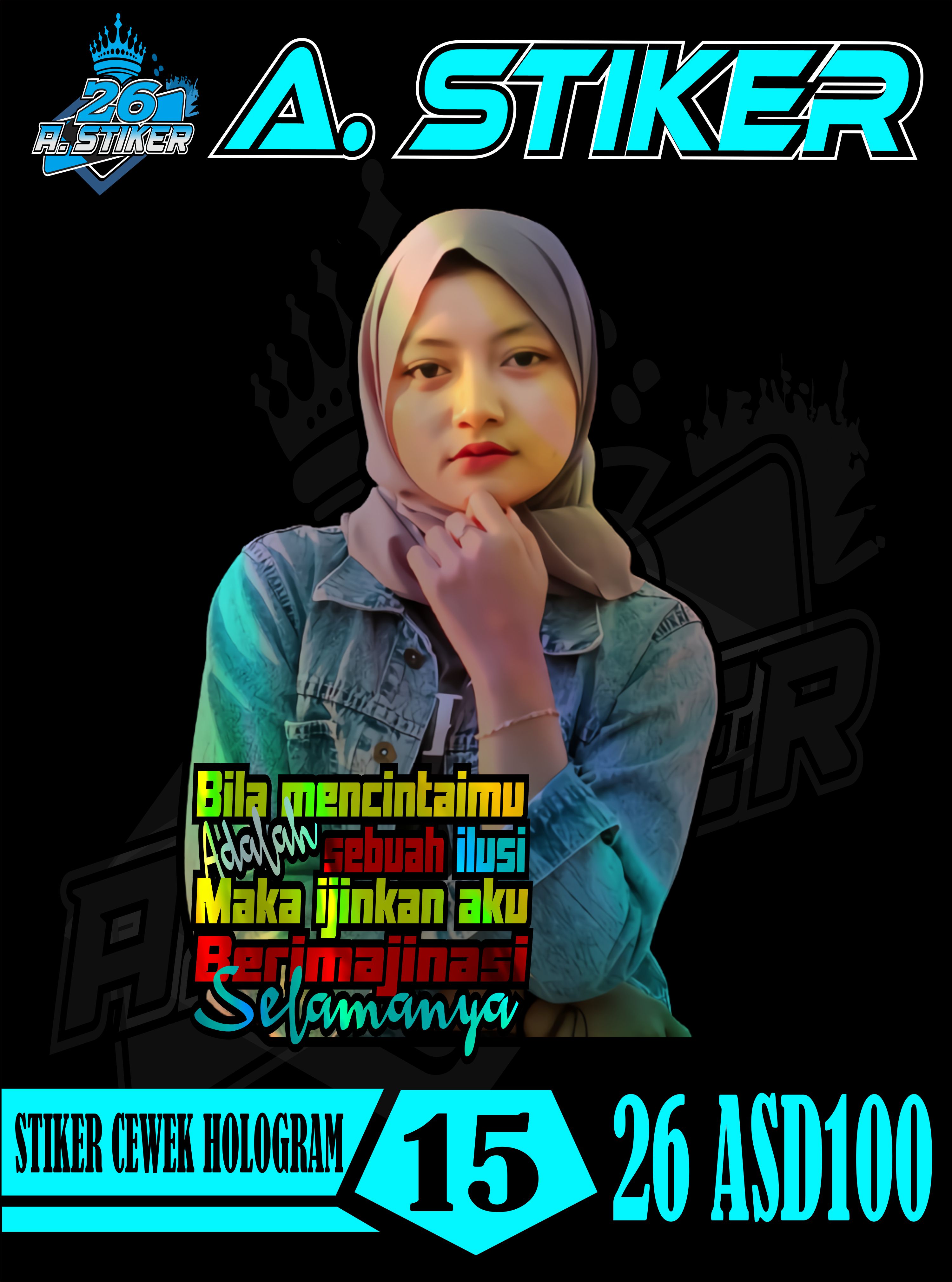 Stiker Hologram Cewek Sexi Stiker Gambar Cewek Vector Hologram Stiker