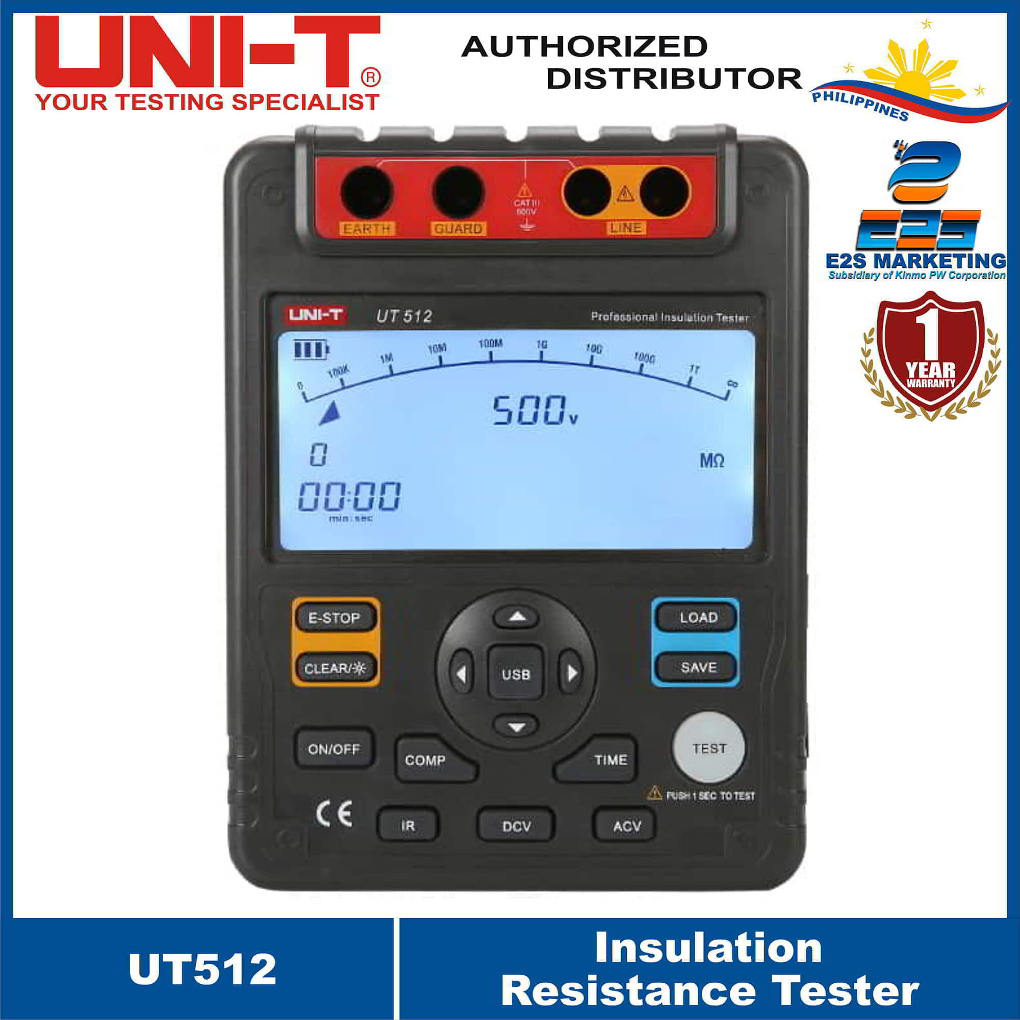 Megohmmeter Tester ETCR3460A Insulation Resistance Meter 2500V ...
