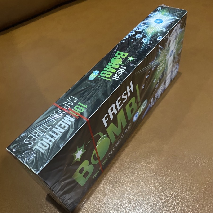 Bomb เมนทอล บรรจุ100 x 2 หลอดกระดาษเปล่า แบบเย็น ???? เม็ดบีบ กรอง 20 ...