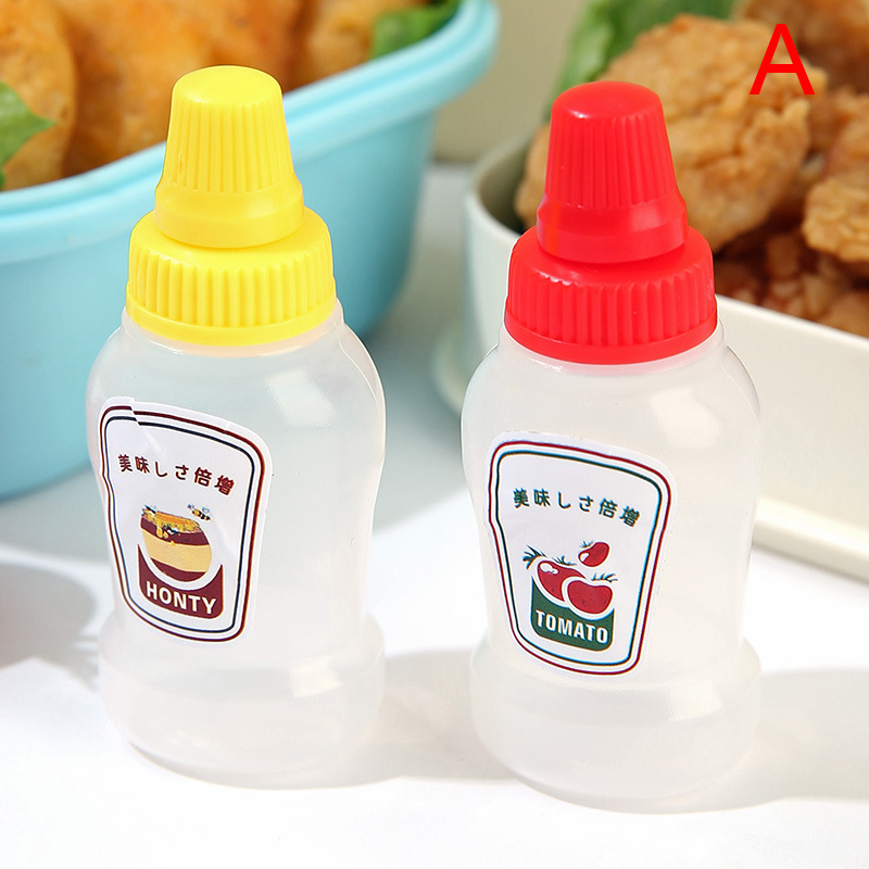 2Pcs Mini Seasoning Sauce Bottle Portable Ketchup Salad Dressing ...