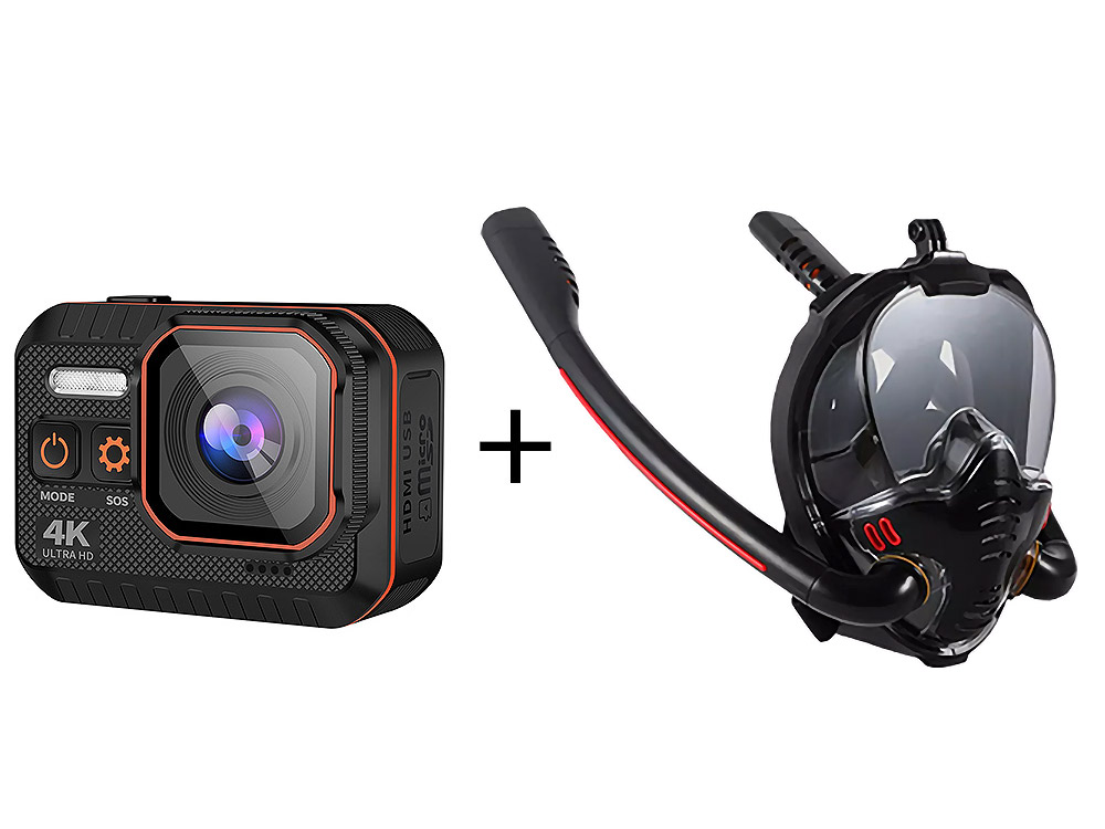 Original Professional Full Face Snorkeling Mask Anti Fog Silicone ...