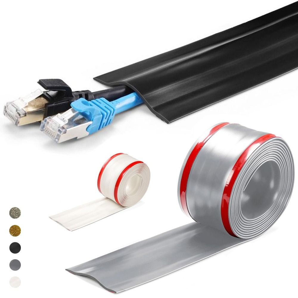 Professional PVC Floor Cable Cover 1m Soft Ethernet Cable Hider Self ...