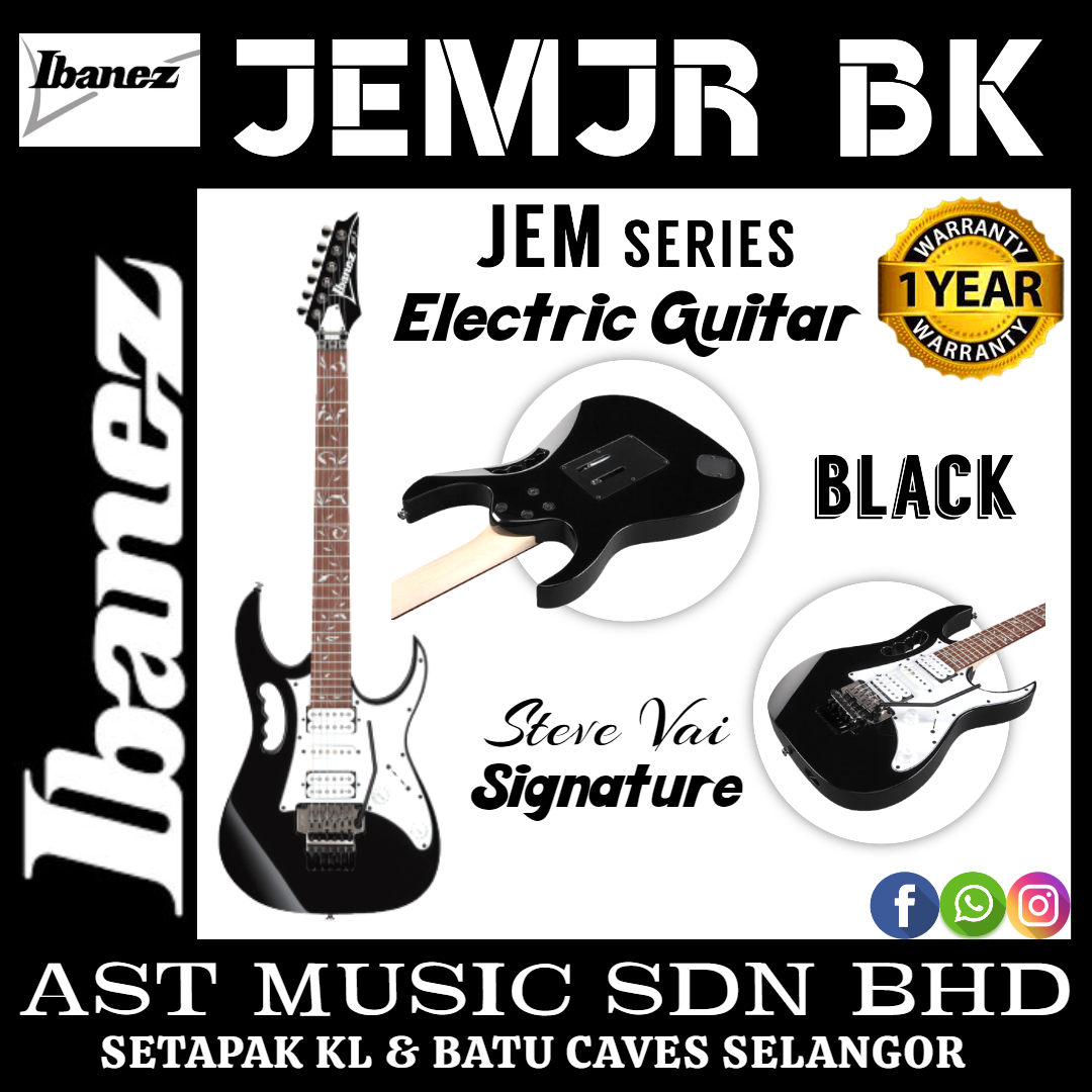 Ibanez JEMJR Steve Vai Signature JEM Series Electric Guitar – Black ( Jemjr ) | Lazada