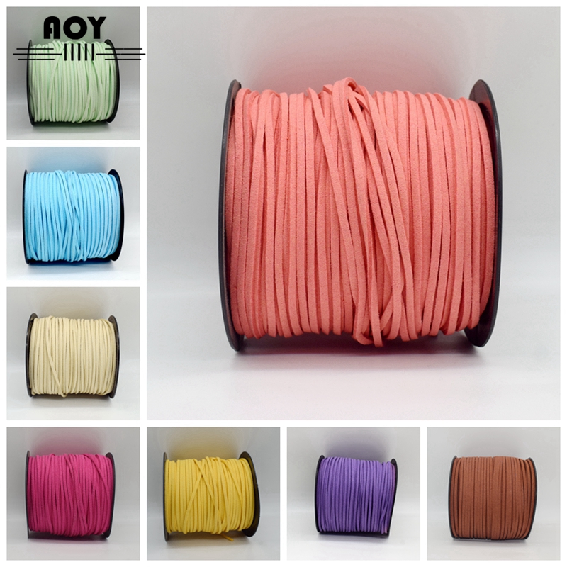 2.6mm 5yards Flat Faux Suede Braided Cord Korean Velvet Rope For ...