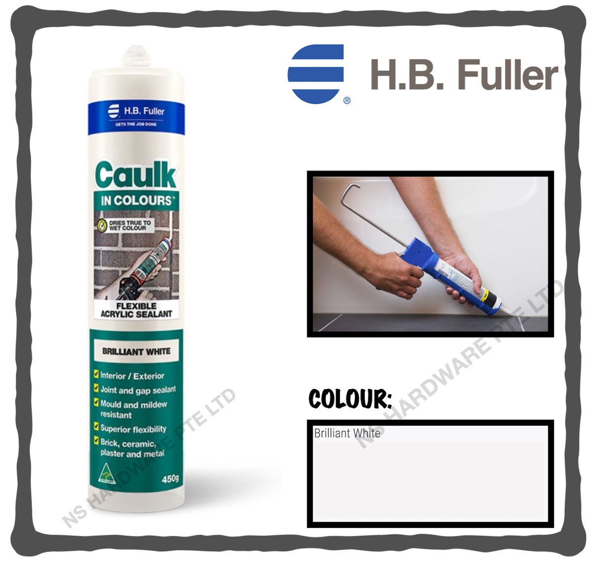 HB Fuller Caulk In Colours Acrylic Sealant Silicone Gap Fillers Various ...