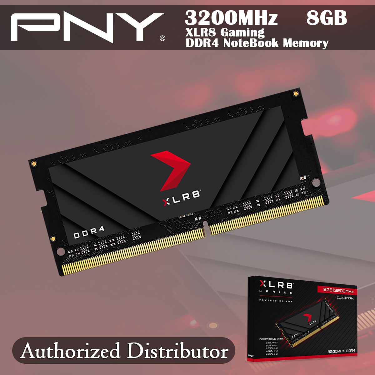 PNY XLR8 Gaming DDR4 3200MHz Notebook Memory 8GB (MN8GSD43200X) | Lazada PH