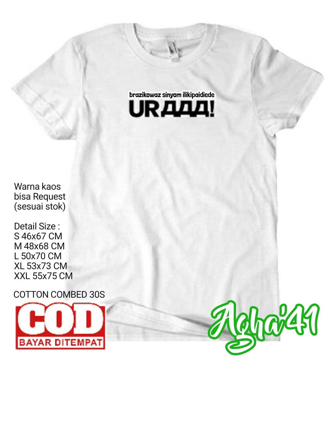 T-SHIRT KAOS DISTRO URA URAAA RUSSIA | Lazada Indonesia