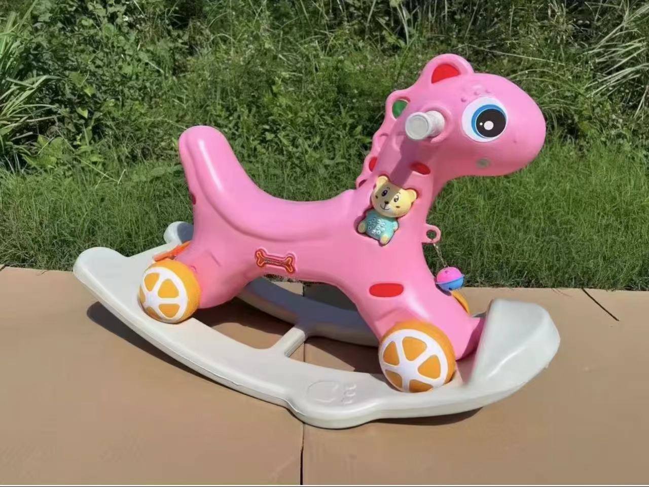 2 in 1 Musical Rocking Horse Rider Push Car Rocker Pony Trojan Toys ...