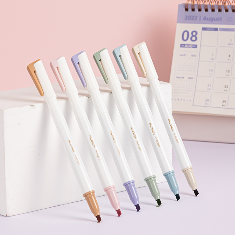 【The Quiet Page】Deli Nusign 6pc/lot Color Markers Pen Set Double Head ...
