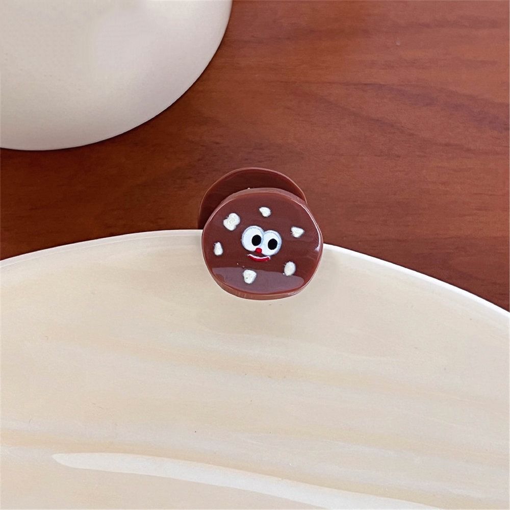 ANGY สไตล์เกาหลีแบบ ที่หนีบผมคุกกี้ การ์ตูนลายการ์ตูน ชุดคลุมศีรษะ คลิป ...