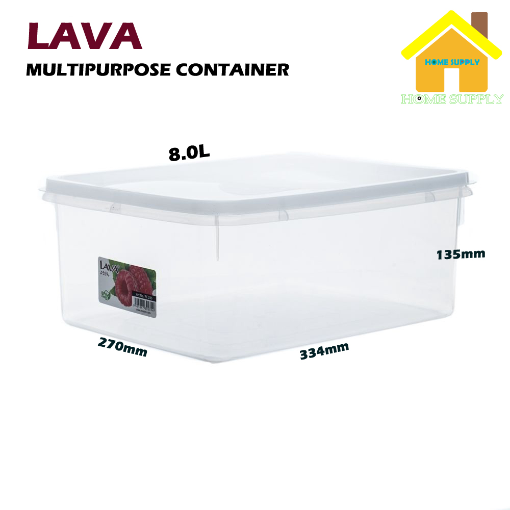 LAVA Multipurpose Plastic Container 8L FC235 |HOMESUPPLY 储存收纳盒 食物保鲜盒 ...