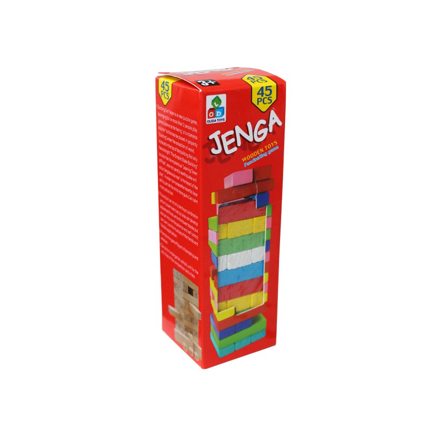 Mini Jenga Fun: 54-Piece Colorful Wooden Activity Game for Kids ...