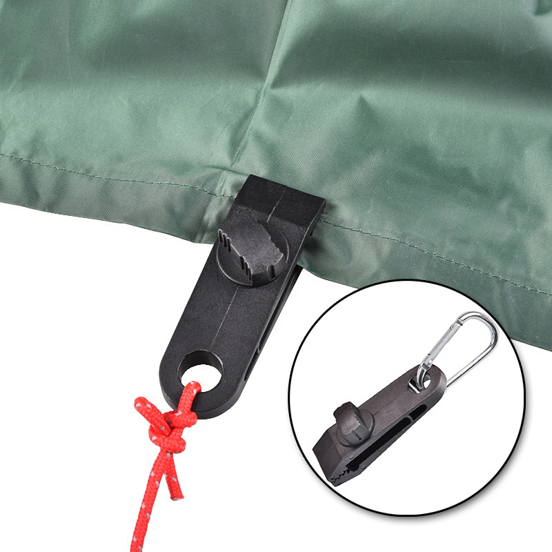 10 PCS Tarp Clips with Carabiner,Clamp Clip Snap Canvas Anchor Gripper ...