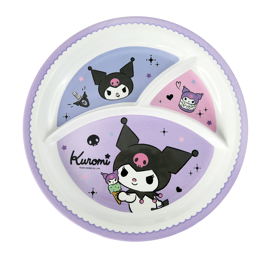 Kuromi Magic Round Melamine Section Tray (3 Way)(8966) | Lazada