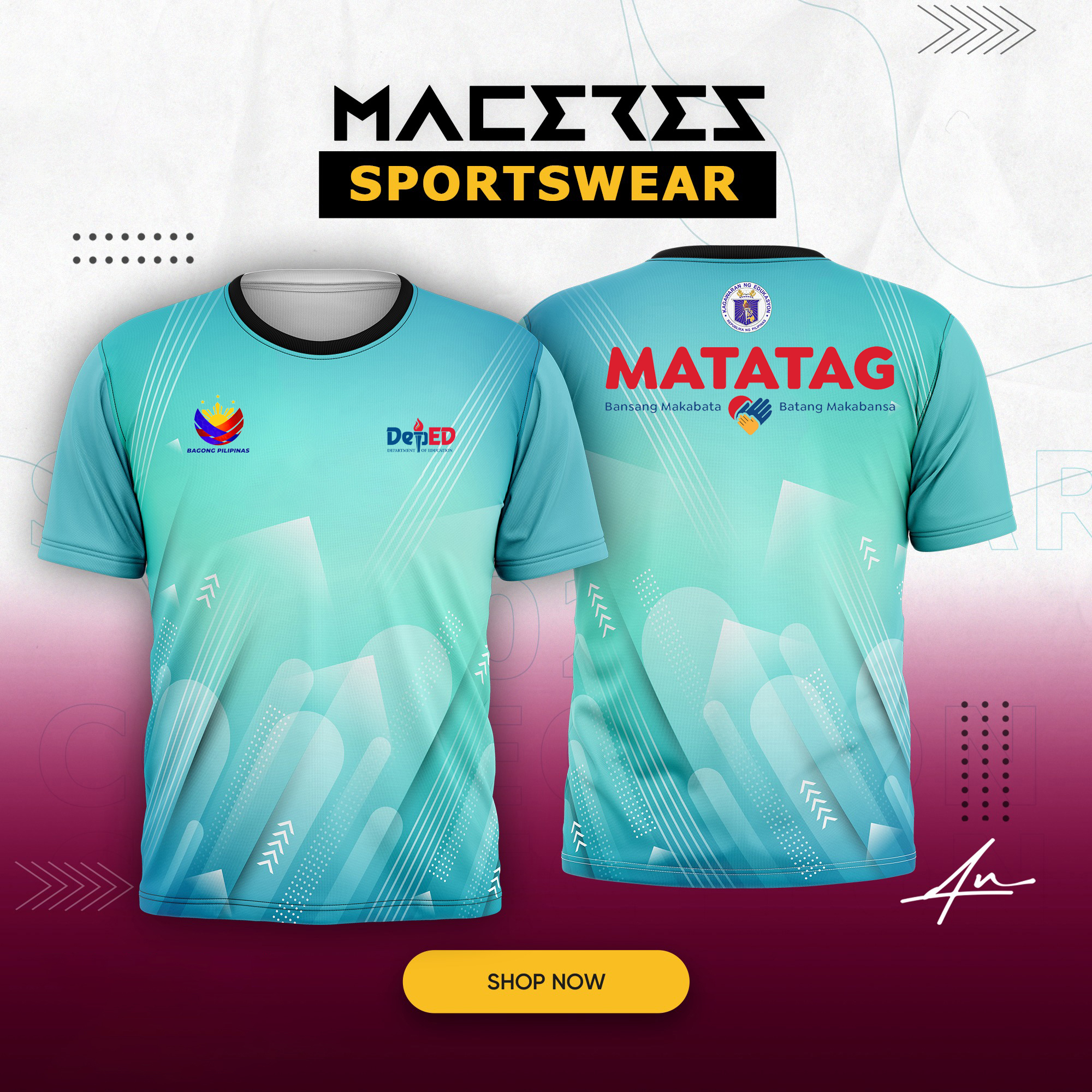 DEPED MATATAG Sublimation Teacher Round neck T-Shirts With Logo For ...