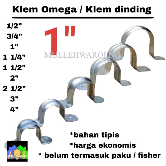 KLEM PIPA OMEGA 1" / KLEM OMEGA 1" Isi 10 Pcs | Lazada Indonesia
