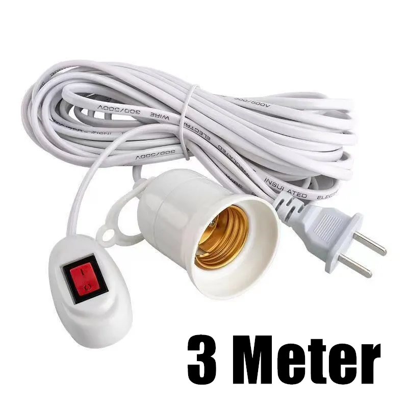 Lamp Bulb Holder Extension Cord with Switch 3M / 5M / 10M Wire Lamp ...