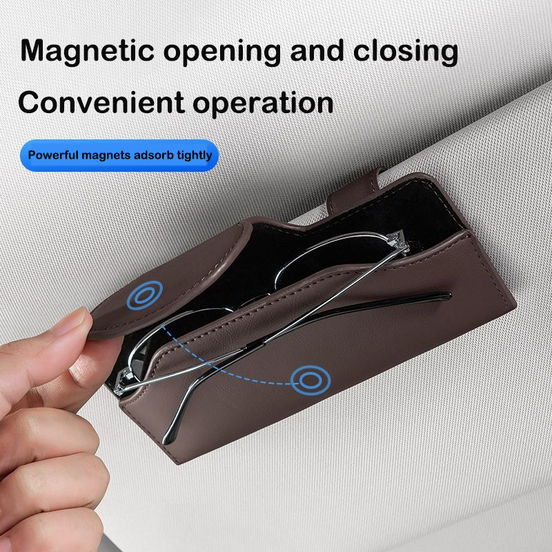 Jaguar car leather glasses case glasses clip storage box suitable for ...