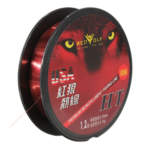 Outdoor Fishing Line Chic 100M Nylon Line Red Computers Wolf Size ...