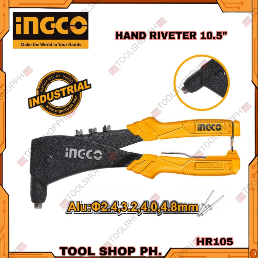 INGCO Heavy Duty Hand Riveter HR105 10.5" | Lazada PH