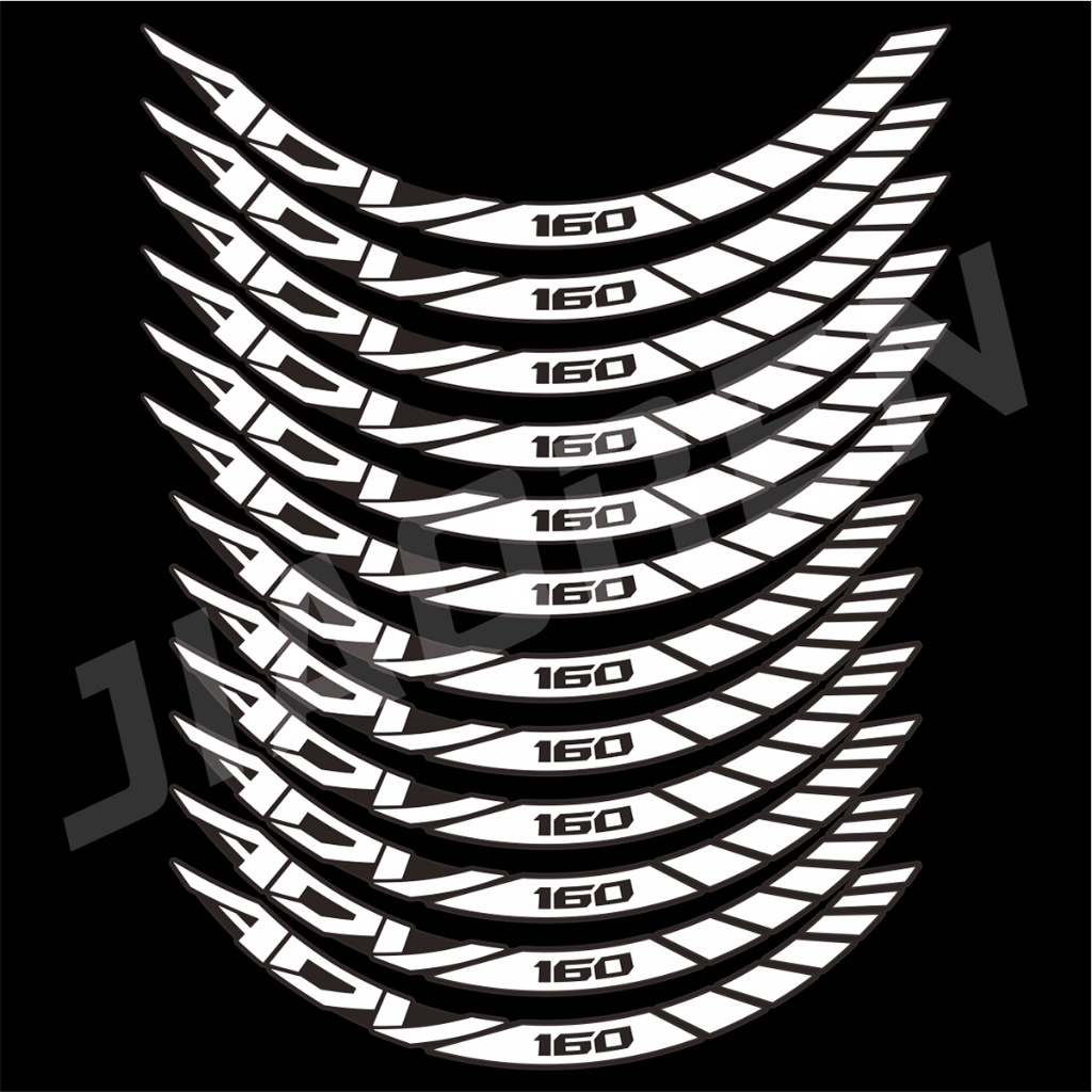 XSD Honda adv 160 mags sticker adv 150 decals front and back wheel rim ...