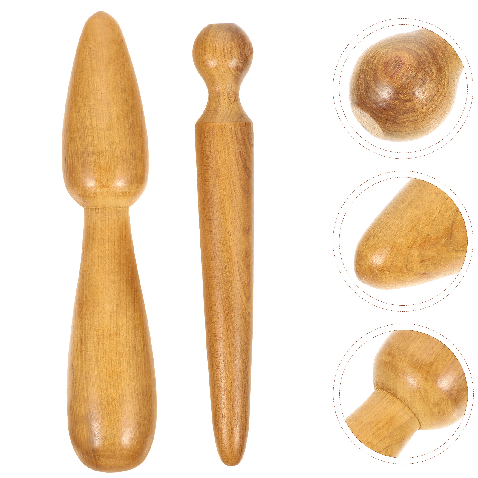 HOT 2 Pcs Acupressure Stick Wood Massage Sticks Hand Held Massager ...