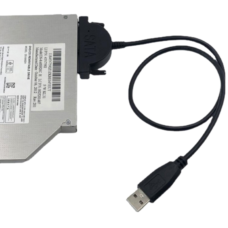 USB 2.0 SATA Cable CD/DVD-ROM Drive Cable Optical Driver Adapter Cable ...