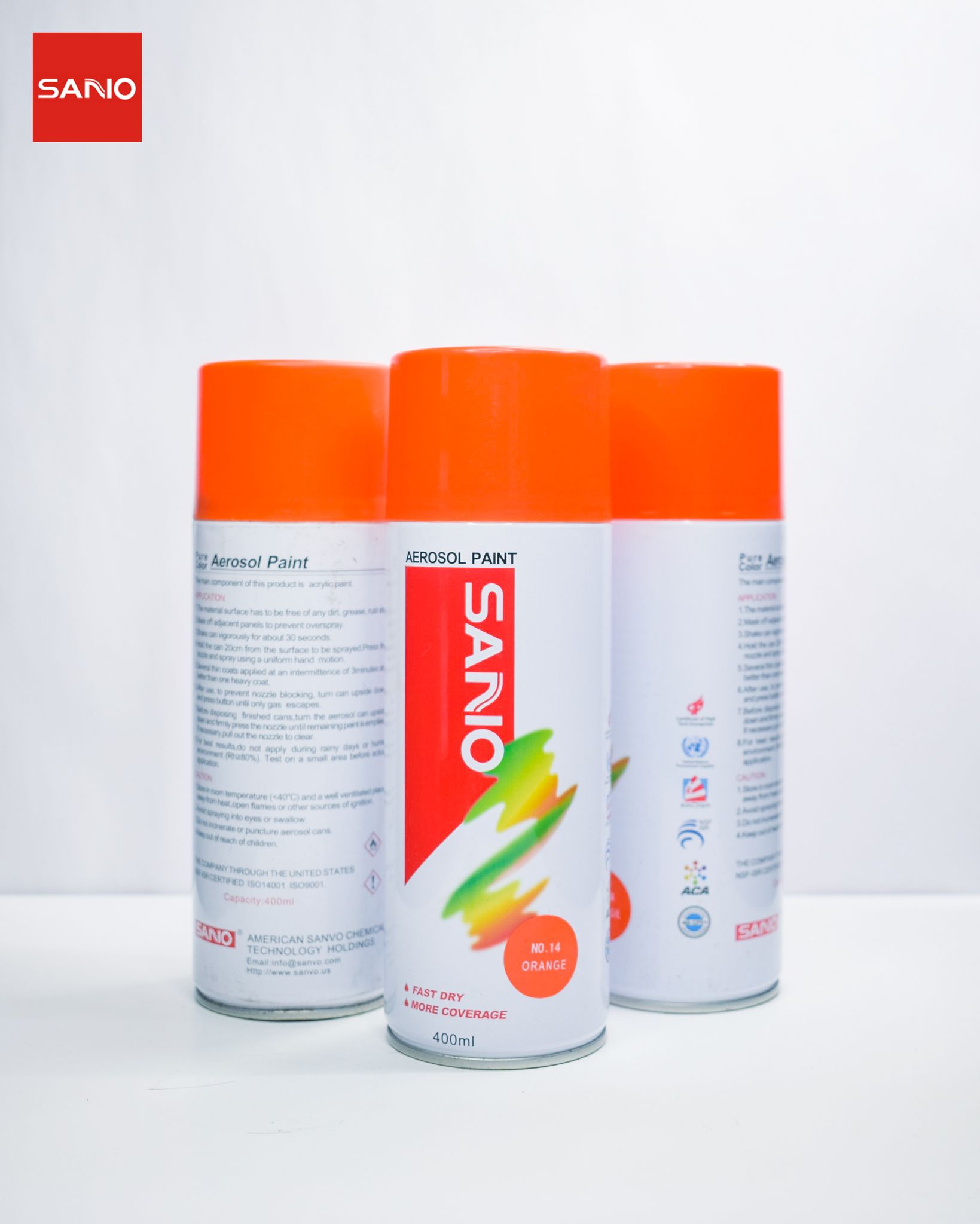 Sanvo Aerosol Spray Paint 400 ml (Orange) | Lazada PH