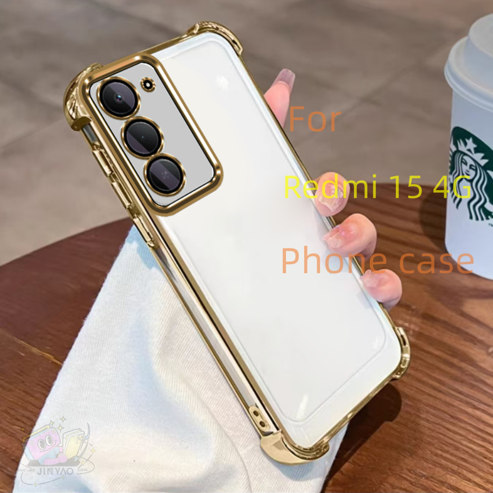 【Luxury】For Redmi 15 4G Phone Case Transparent Lens Protector Fresh ...