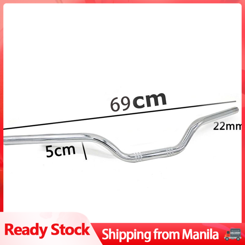22MM Universal Motorcycle Refit Handlebar Retro Black Modified Handle ...