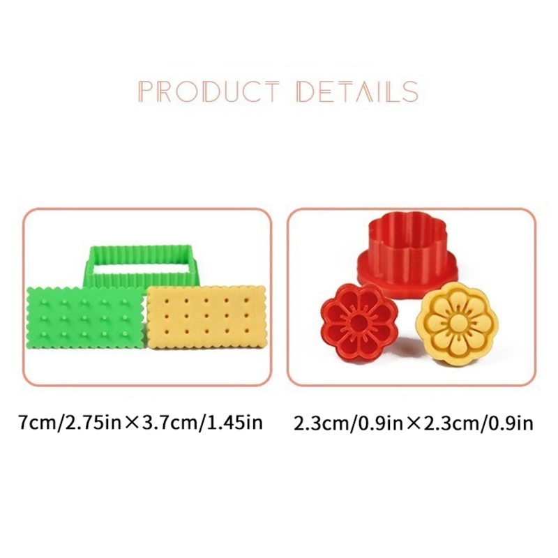 Jam Sandwich Cookie Cutter Biscuit Mold 3D Flower Plastic Pressable ...