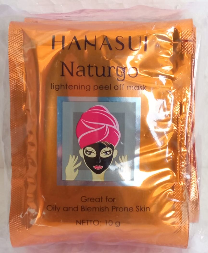 Hanasui Naturgo Peel Off Mask Black Gold kemasan renceng isi 10pcs ...